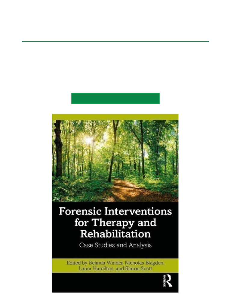 Forensic Rehabilitation Case Studies | PDF | Psychology | Psychologist