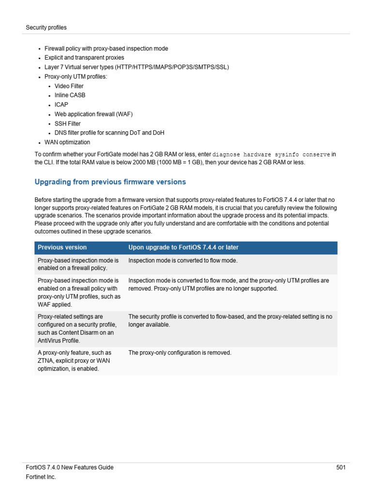 FortiOS 7.4.0 New - Features - Guide501 550 | PDF | Transport Layer ...