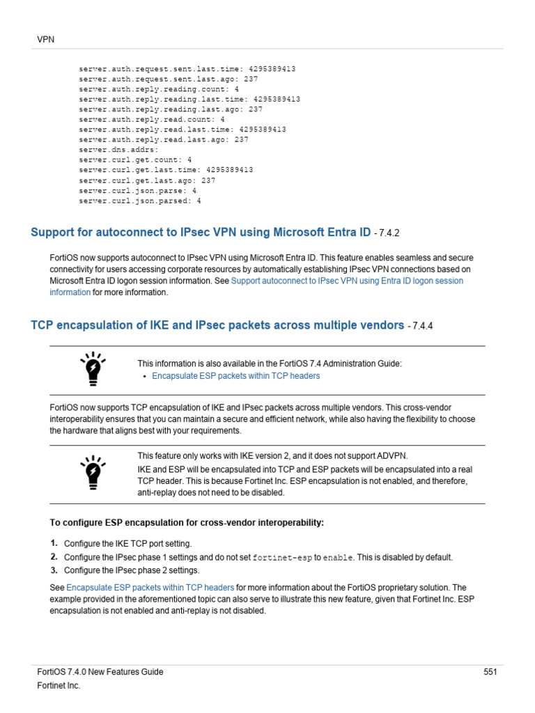 FortiOS 7.4.0 New - Features - Guide551 600 | PDF | Radius | Transport ...