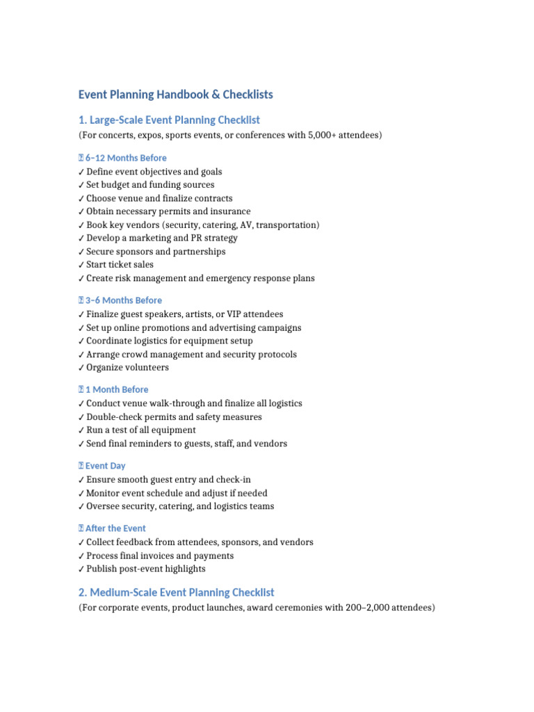 Event Planning Checklists and Templates | PDF | Business | Marketing