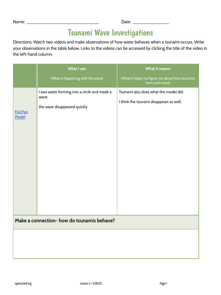 Kaito Shintani - Wave Investigation - 18125019.5 Lesson 3 Handout Wave ...