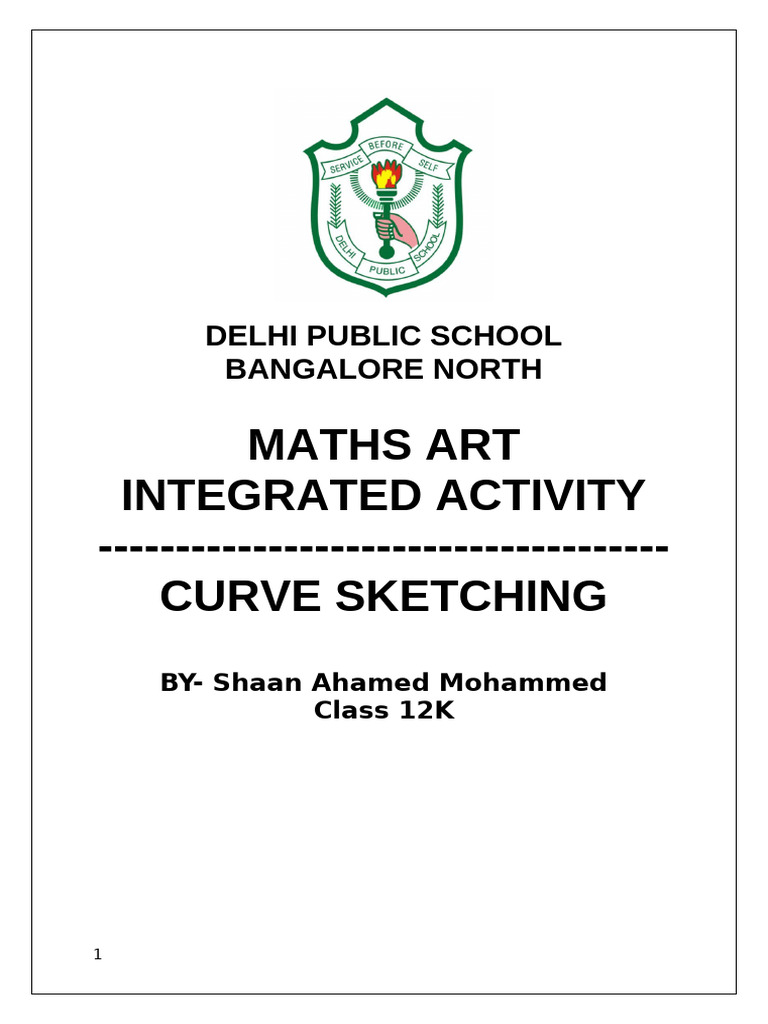 Curve Sketching Activity - Class 12 - DPS | PDF | Asymptote | Mathematical Analysis