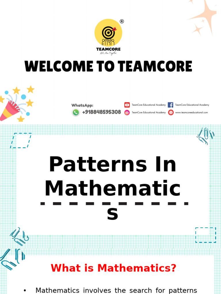 1.patterns in Mathematics | PDF | Triangle | Pattern