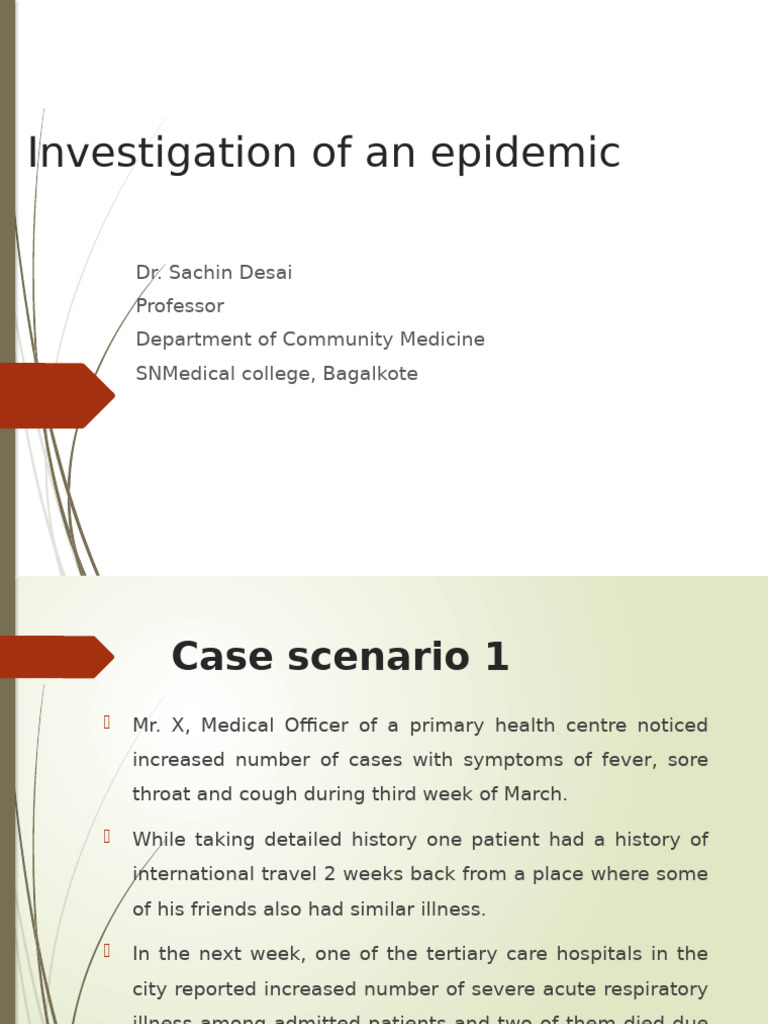 Epidemic Investigation and Management Guide | PDF | Epidemics | Infection