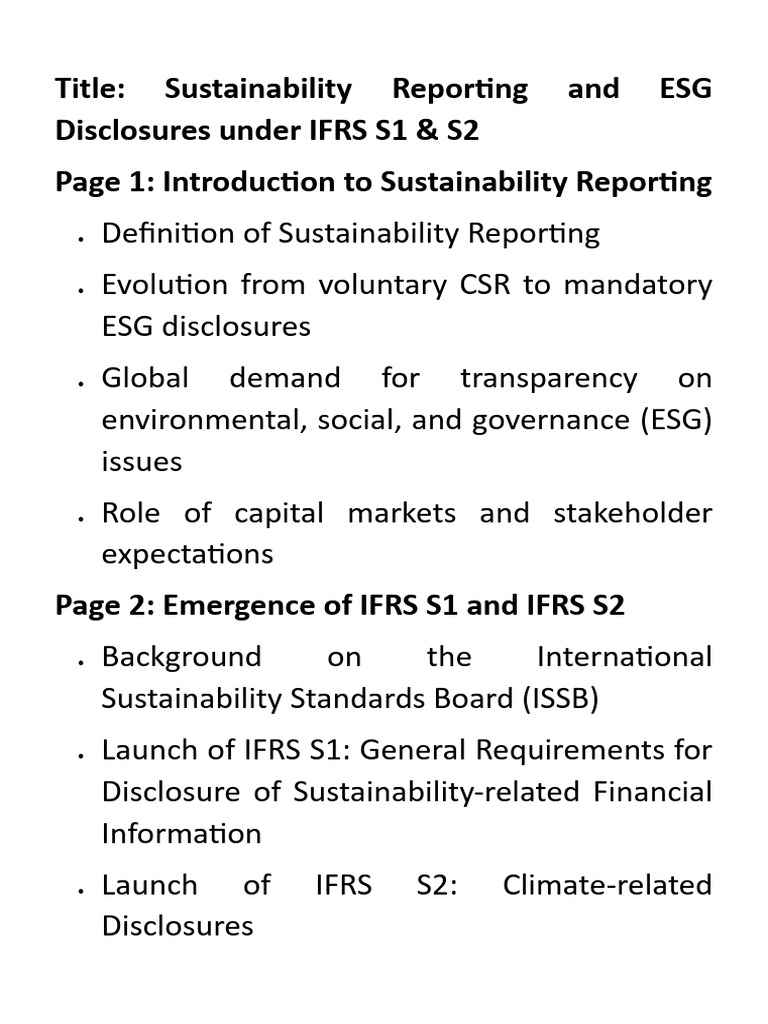 Sustainability Reporting Pdf Sustainability International