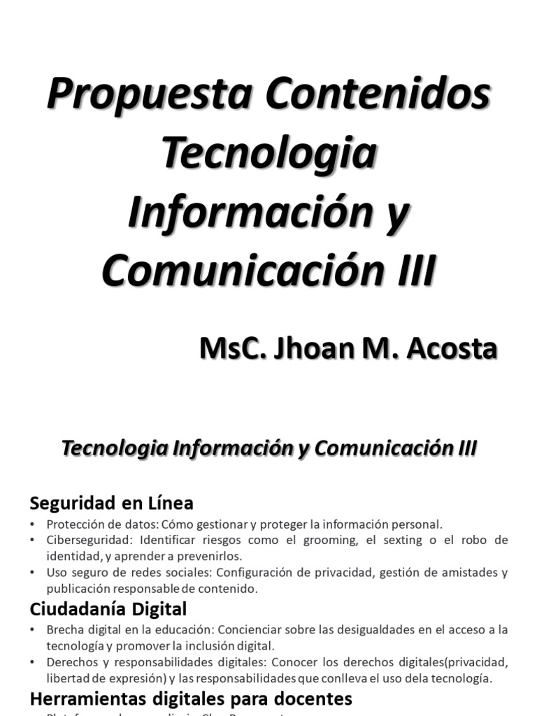Contenidos TIC-III UPEL | PDF