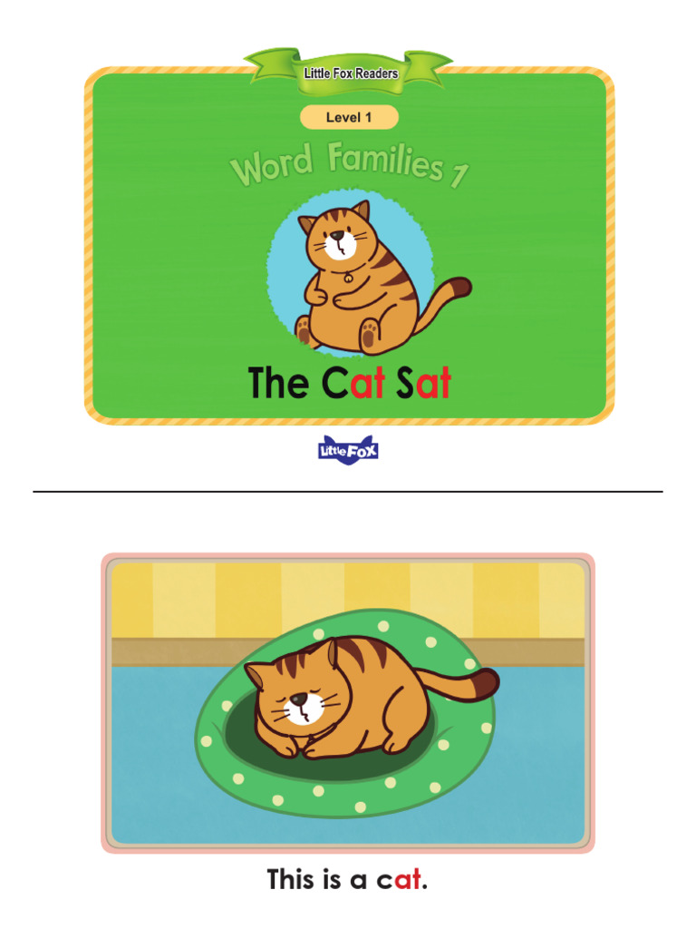 The Cat Sat: CVC Word Families | PDF