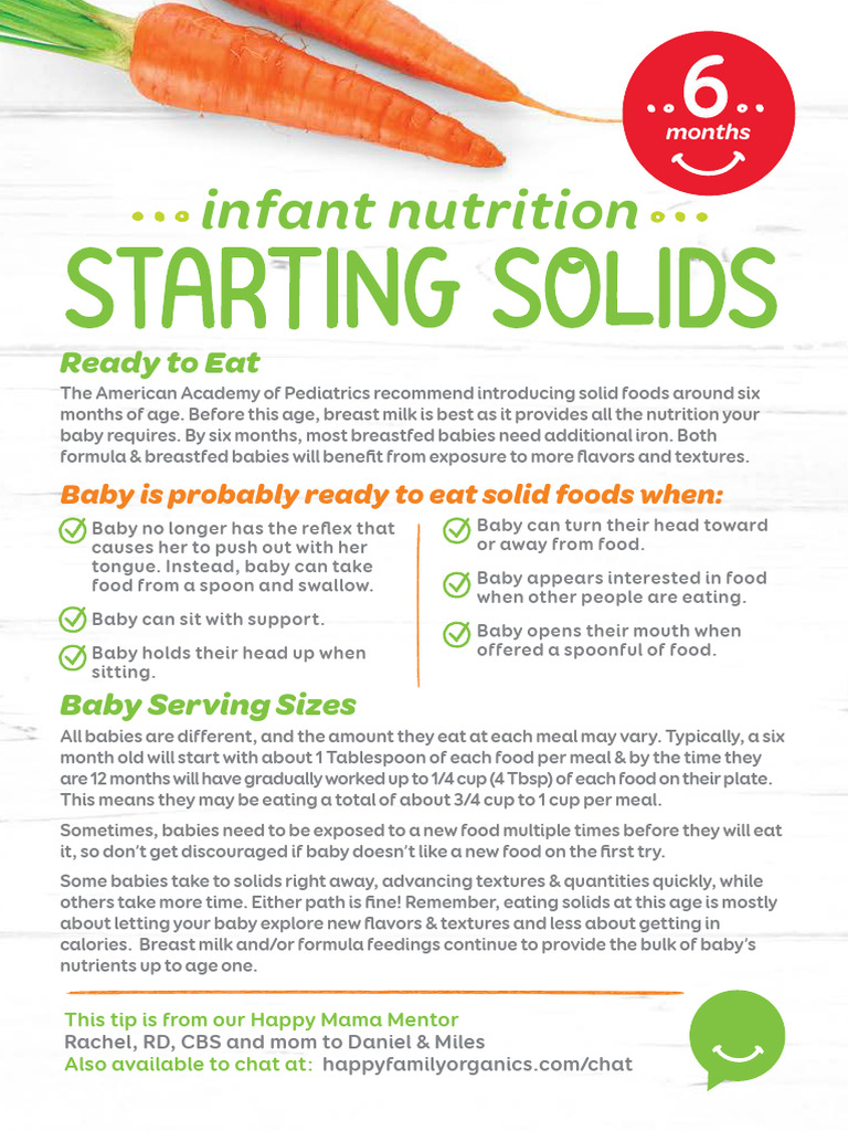Starting-Solids-and-Advancing-Textures-Chart | PDF | Cereals | Infants