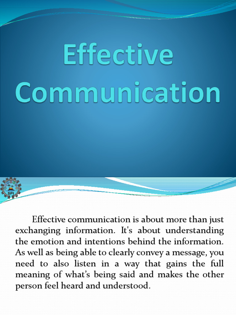 21.1 Effective Communication | PDF | Nonverbal Communication | Body Language