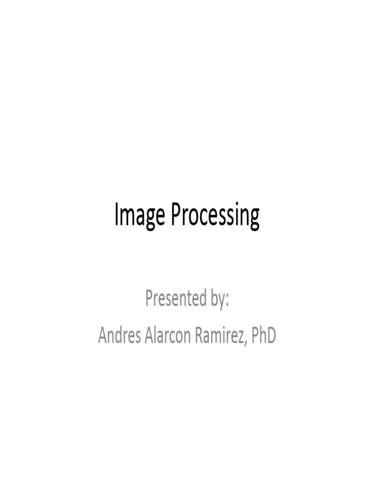 Image Processing Lecture 1 | PDF | Image Segmentation | Data Compression