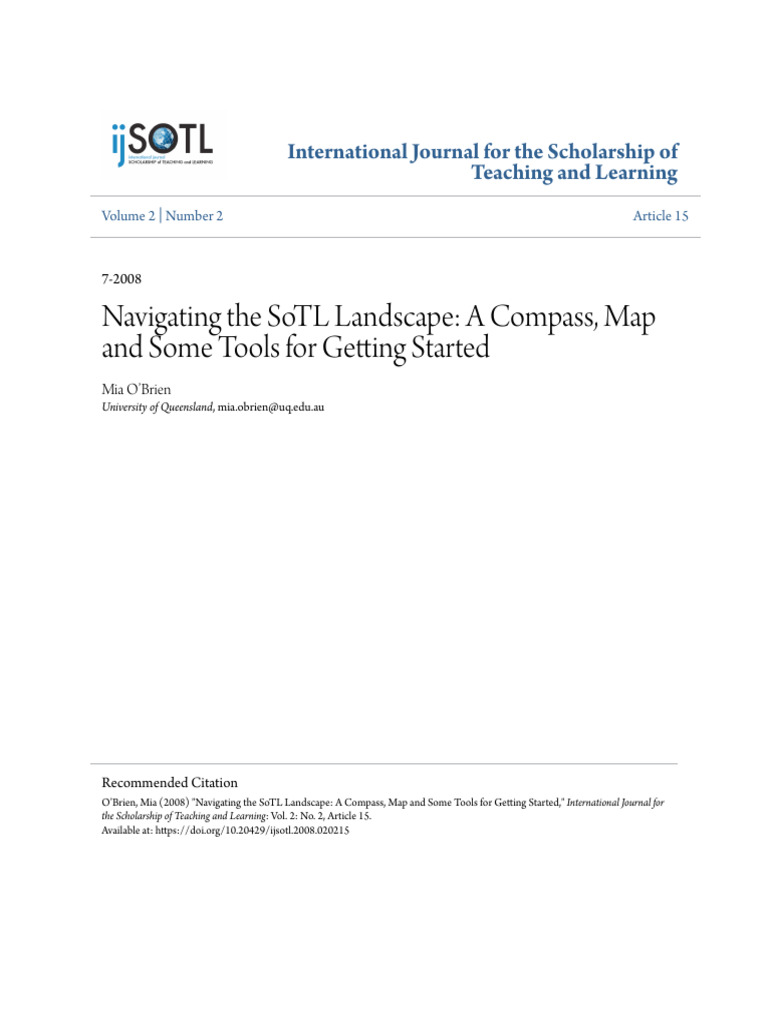 SoTL Guide: Tools for Educators | PDF | Constructivism (Philosophy Of ...