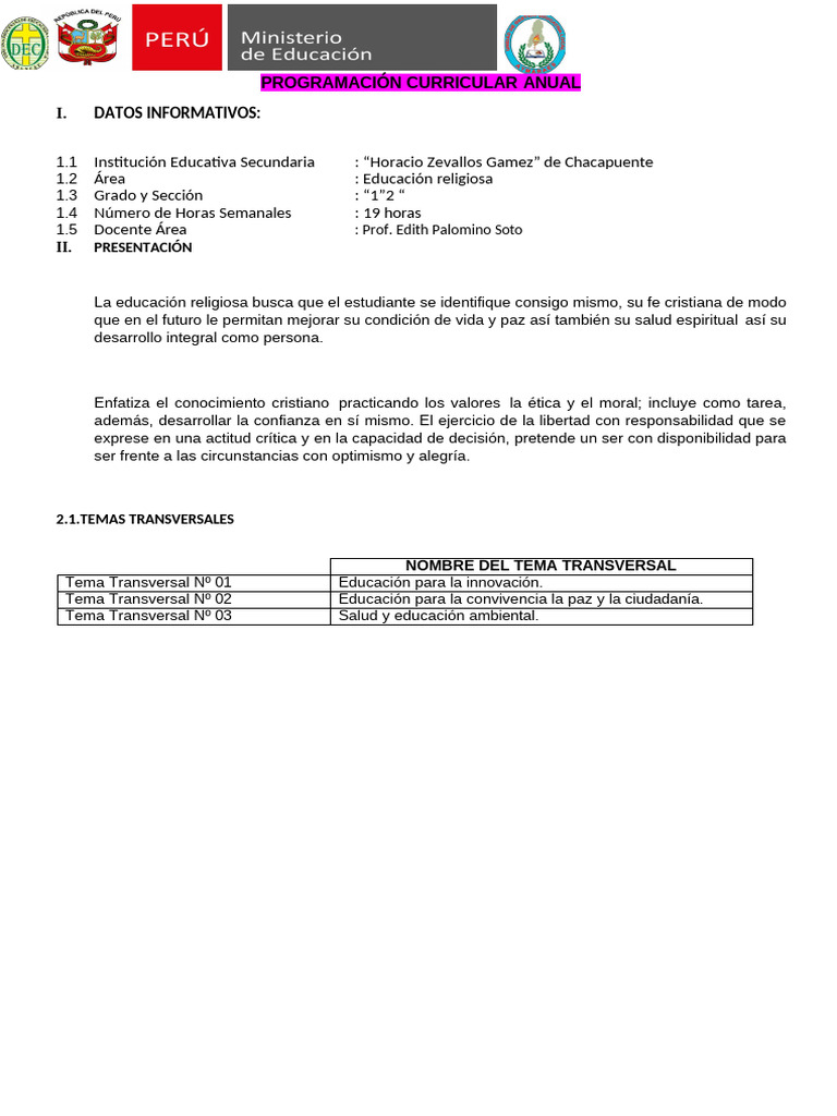 UNIDAD DE APRENDIZAJE DE 1°ERO Y 2do GRADO | PDF | Evaluación | Aprendizaje