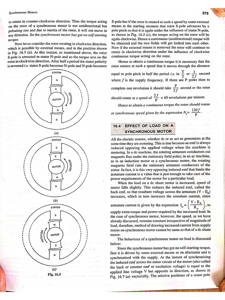 synchronous motors | PDF