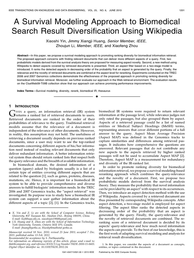A_Survival_Modeling_Approach_to_Biomedical_Search_Result_Diversification_Using_Wikipedia，Jimmy ...