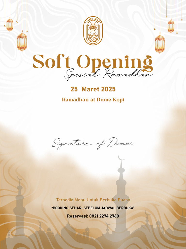 Menu Bukber Dume Kopi | PDF