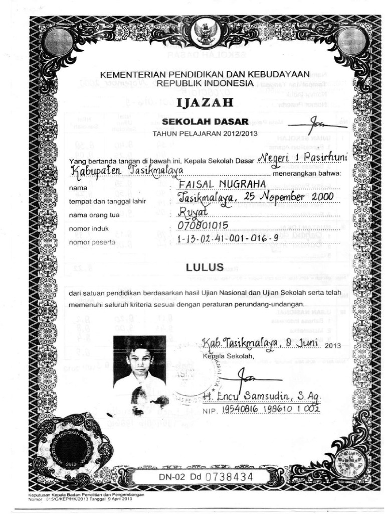 IJAZAH 1 | PDF