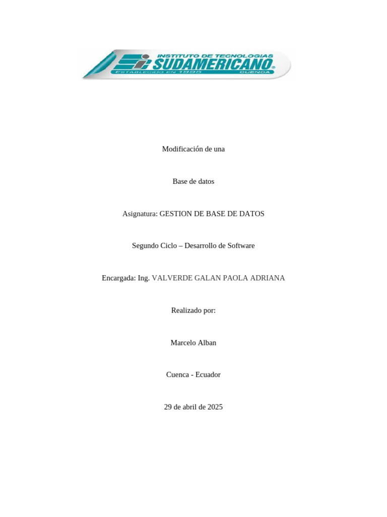 Libroplus Modificacion Informe | PDF | SQL | Bases de datos