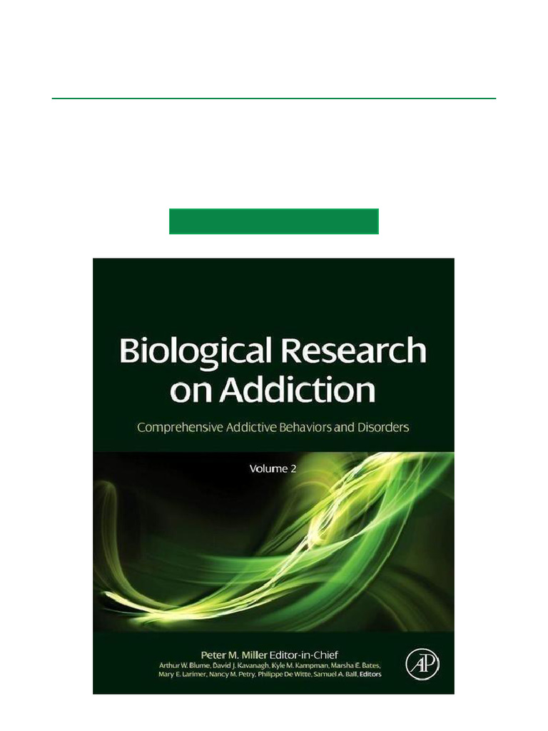 Biological Research On Addiction Comprehensive Addictive Behaviors and ...