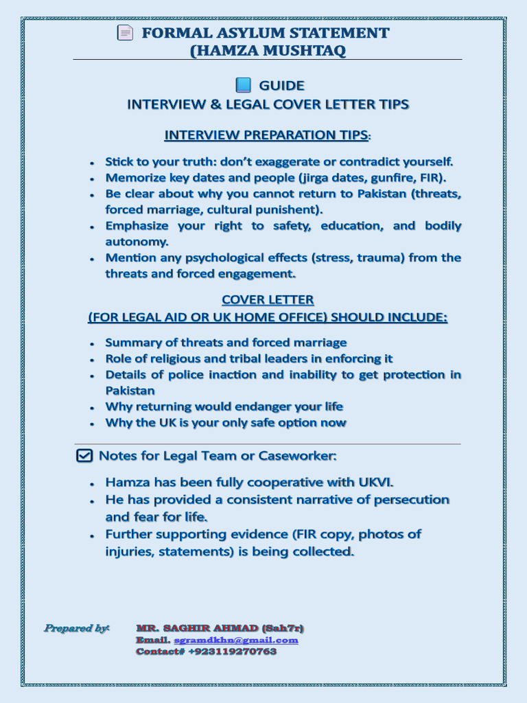 ? GUIDE For Birmingham Asylum, For Hamza Mushtaq | PDF