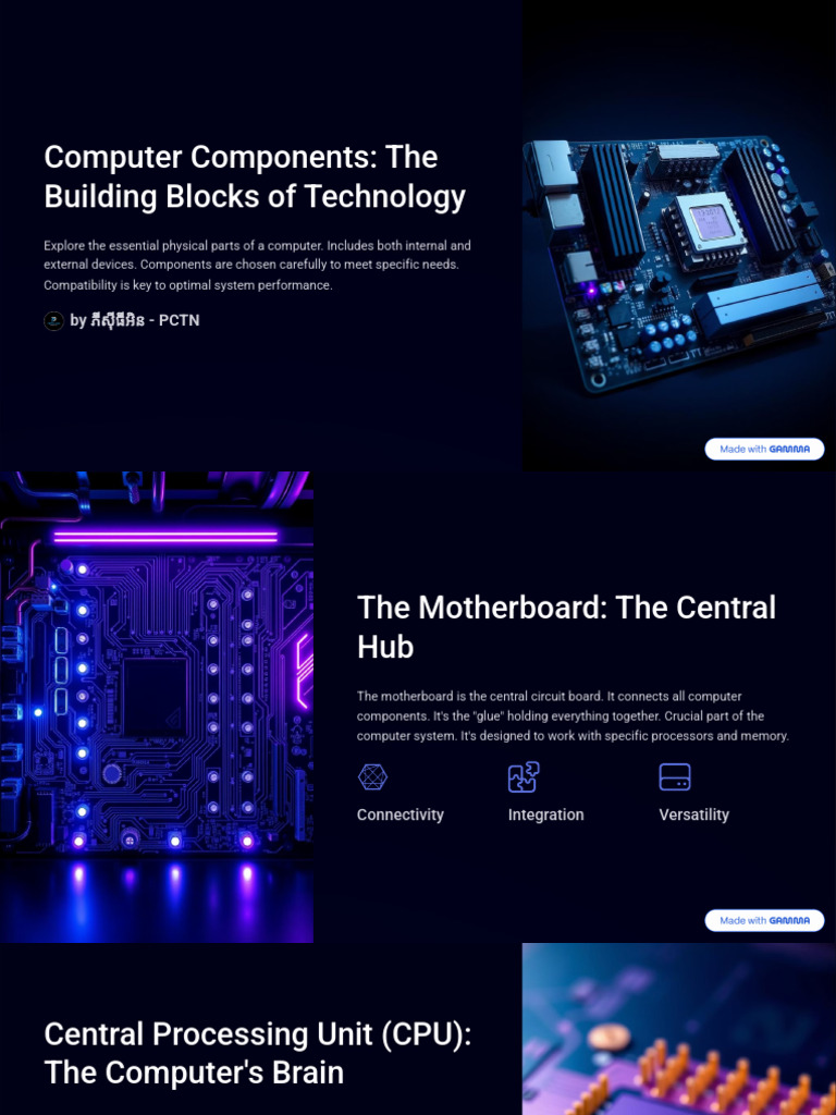 Computer Components The Building Blocks of Technology | PDF | Random ...