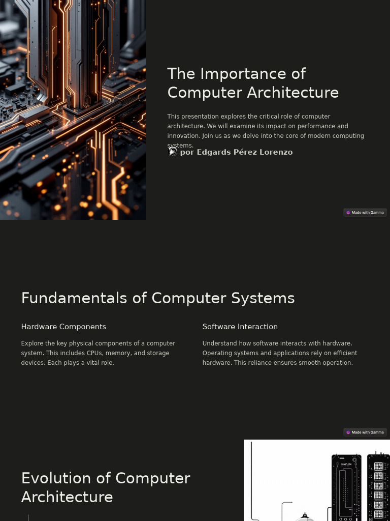 The Importance of Computer Architecture | PDF | Computer Architecture | Central Processing Unit