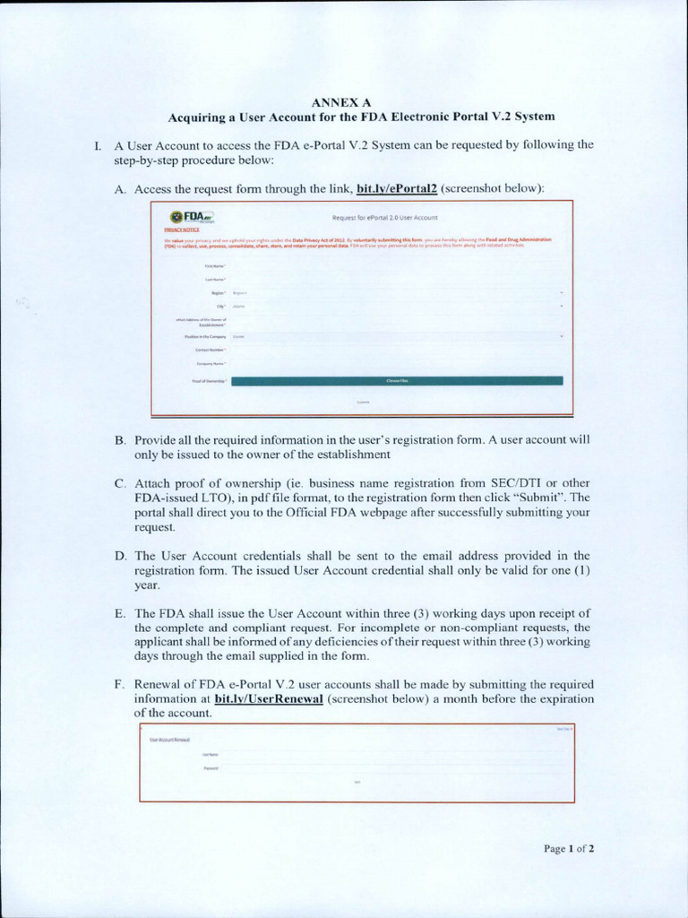 FDA Annex-A | PDF