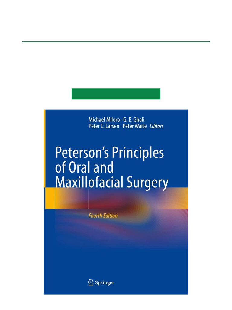 Petersons Principles of Oral and Maxillofacial Surgery 4th Edition DOCX PDF Download | PDF ...