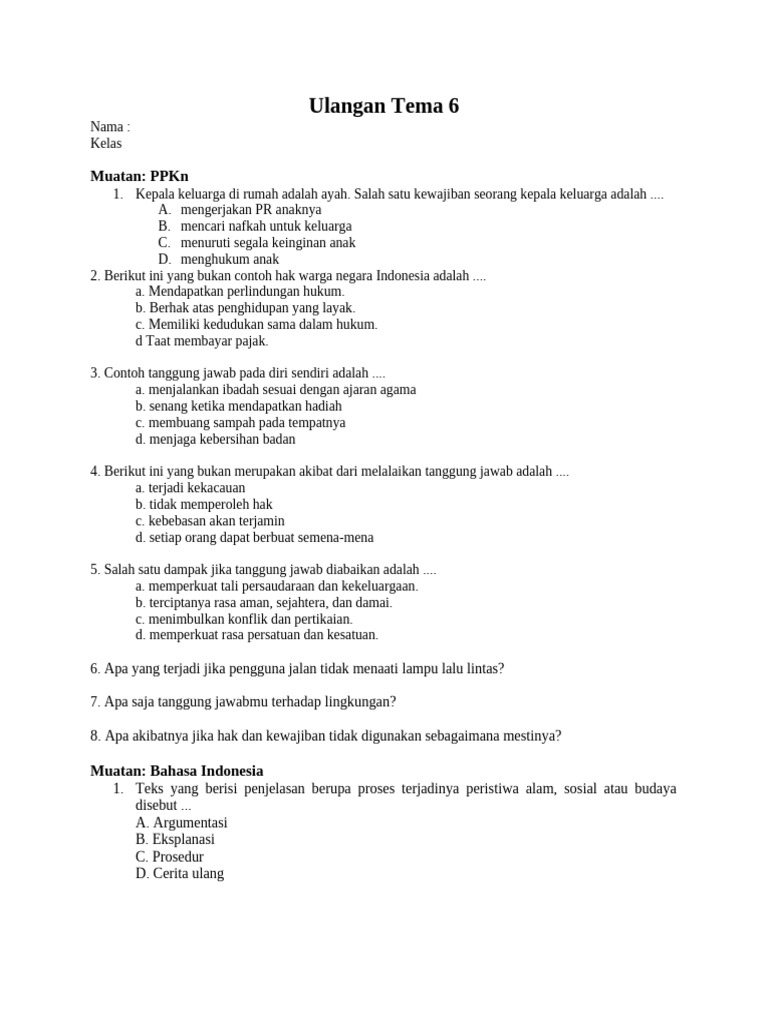 tema kelas 5 | PDF