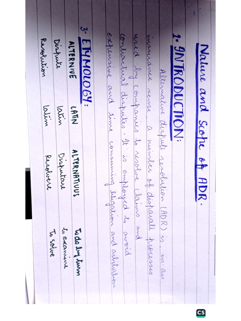 Nature and Scope of ADR | PDF