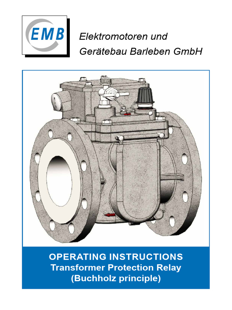 Operating Instructions Buchholz Relay EN | PDF | Pipe (Fluid Conveyance ...