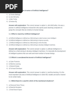 170+ Artificial Intelligence MCQs | PDF | Artificial Intelligence ...