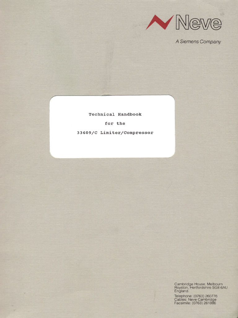 Neve 33609C | PDF