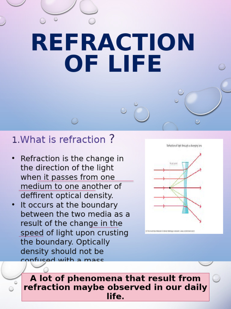Refraction of Life ( Edil) | PDF | Refraction | Refractive Index