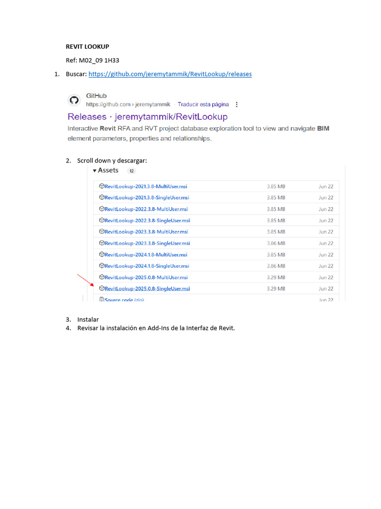 Instalación de Revit Lookup | PDF