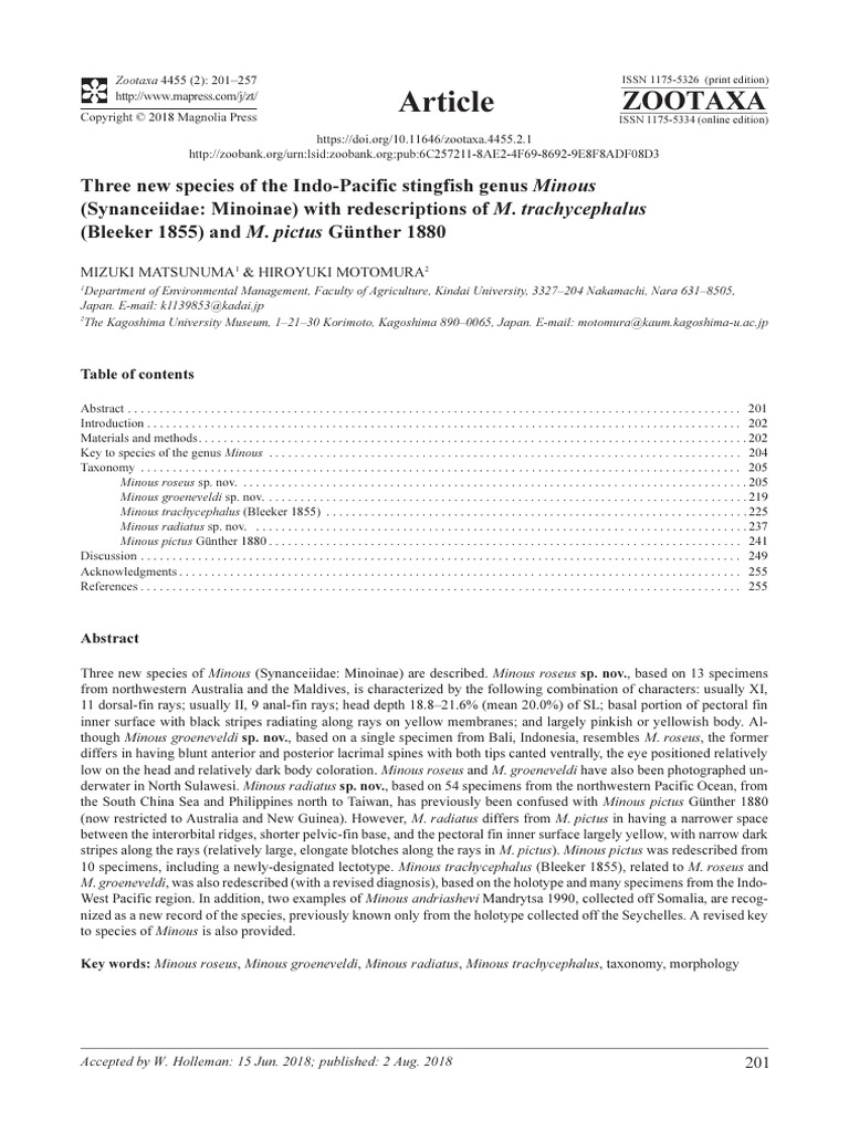 Redescription Minous Trachy Pictus | PDF | Vertebral Column ...