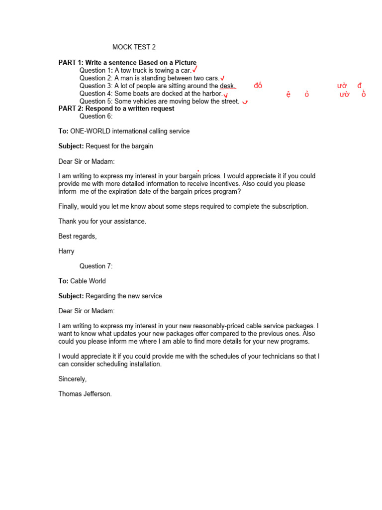 Khang-Toeic Writing Mock Tesr 3. | PDF | Disciplines