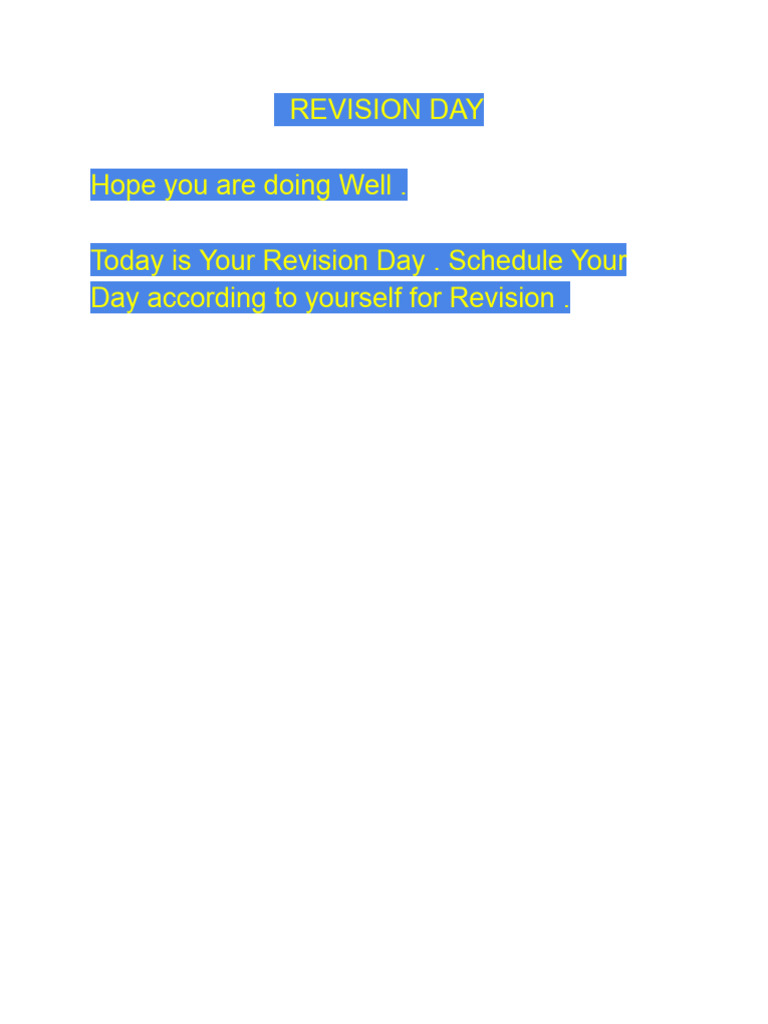 Course - Revision Day - 1745062743541 | PDF