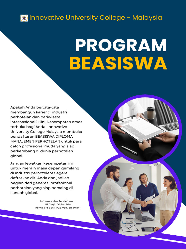 Brosur Beasiswa Innovative University College - WBL - R2 | PDF