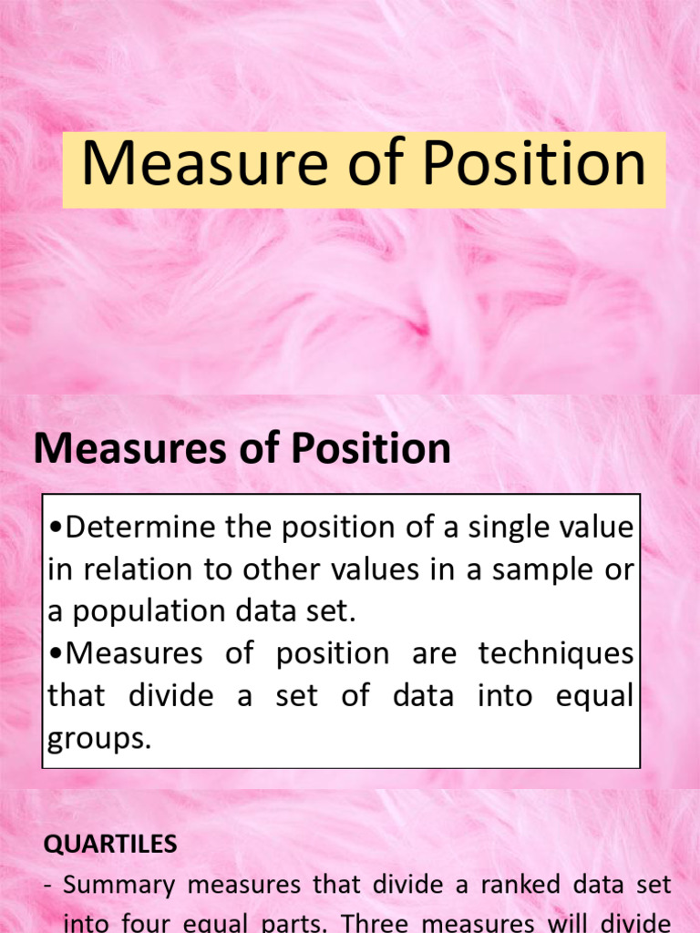 Topic 5.2 Measure of Position | PDF | Quartile | Median