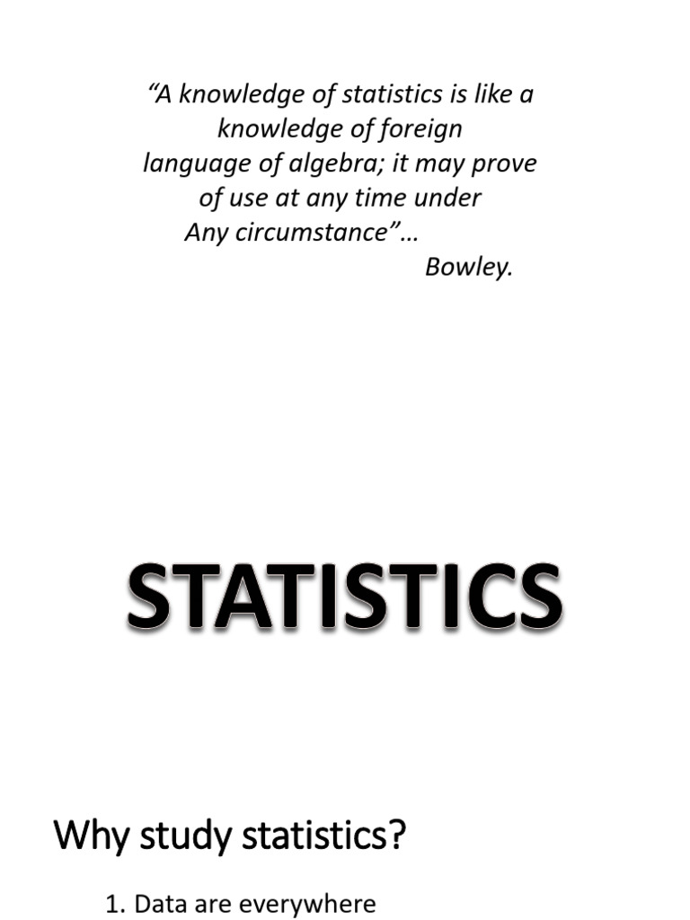 Topic 5 Statictics and Introduction | PDF | Summation | Level Of Measurement