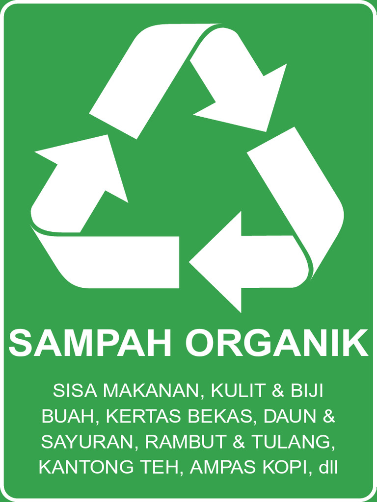 Label Logo Sampah Organik, Daur Ulang, Residu, b3 | PDF