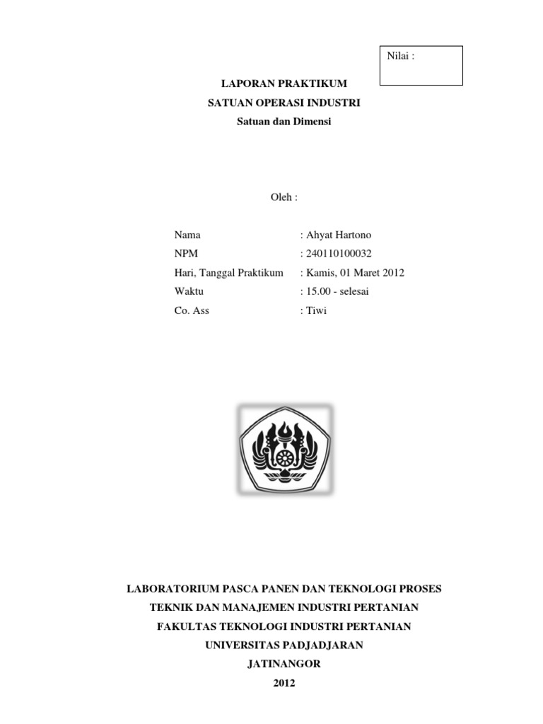 Laporan Satop-Satuan Dan Dimensi | PDF