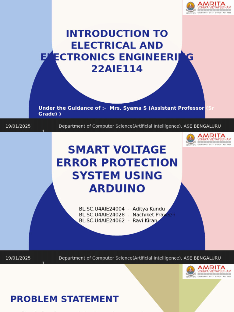 EEE Presentation (Smart Voltage Protection System) | PDF | Electrical ...