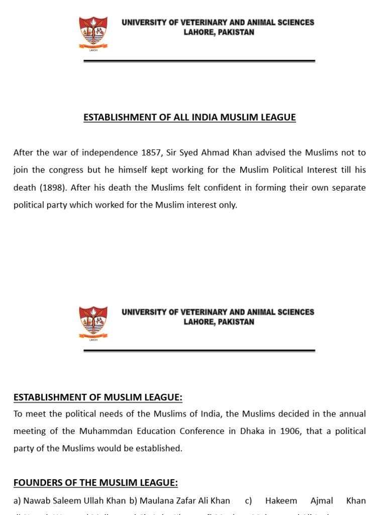 All India Muslim League | PDF | All India Muslim League | Partition Of ...