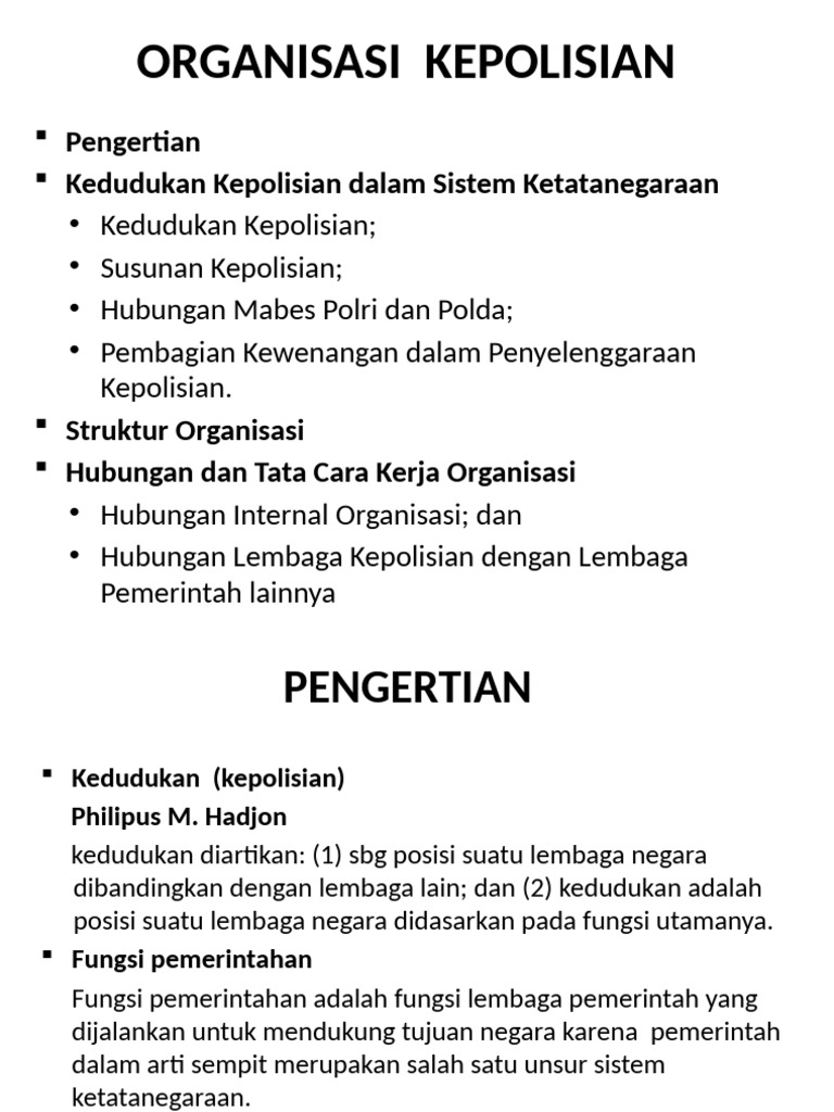 4 - Organisasi Kepol | PDF