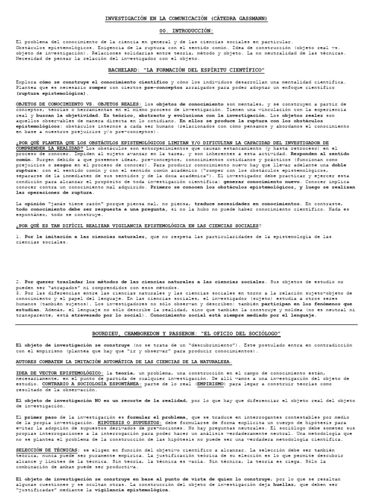 Resumen Final Comu 3 - Diciembre 2024 | PDF | Conocimiento | Pensamiento