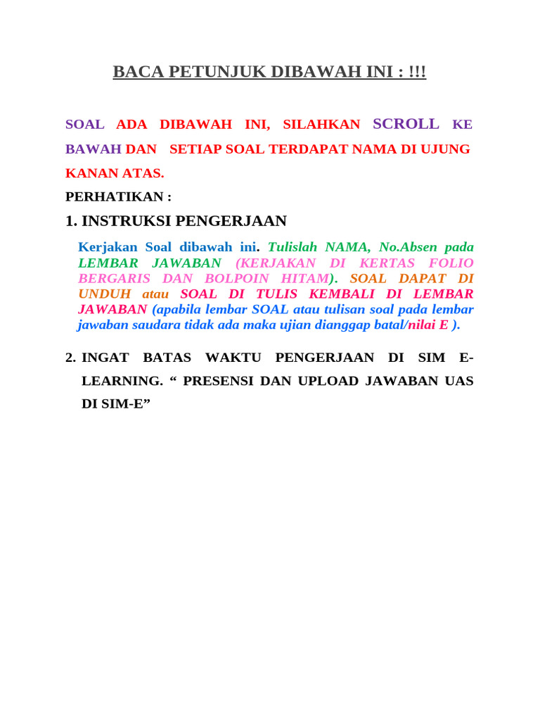 Uas Mikro Smt 1 Word | PDF