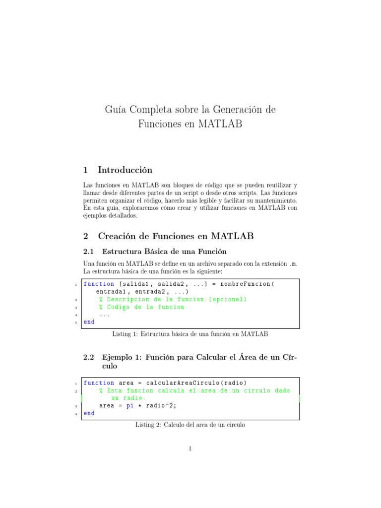 Apunte_Funciones_Matlab | PDF | Lenguaje de escritura | Matlab