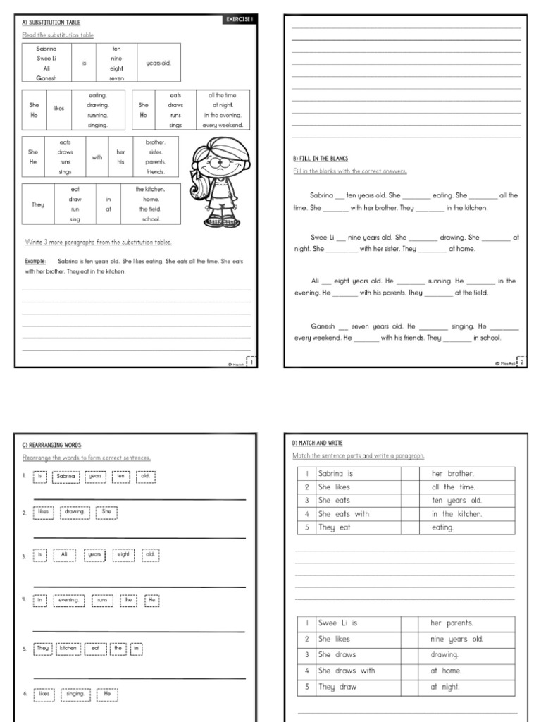 English Substitution Table | PDF