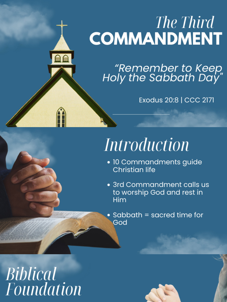 3rd Commandment | PDF | Sabbath | Eucharist